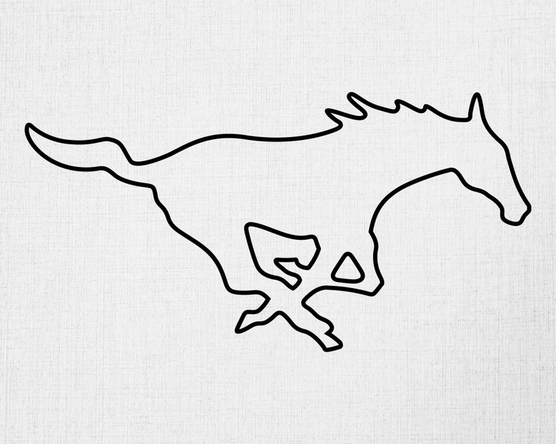 Mustangs Outline Svg Mustang Mascot Svg Digital Download - Etsy New Zealand