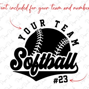 Softball Svg, Your Team Svg, Sports Svg, Team Spirit Svg, Digital ...