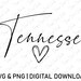 Tennessee Svg, Digital Downloads, USA State Svg, Cursive Font Svg ...