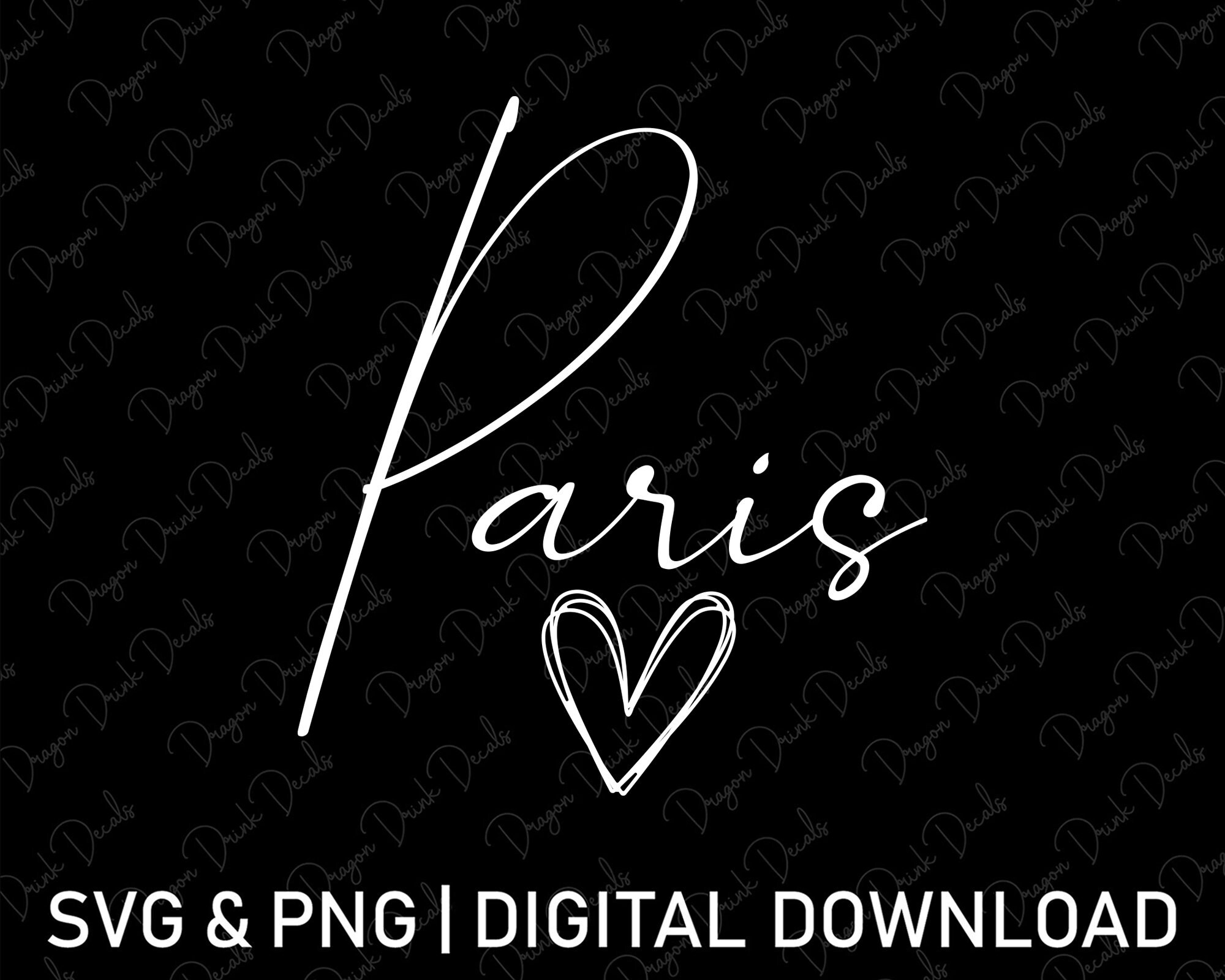 Paris Svg, Digital Download, Europa Svg, Cursive Font Svg, Frankreich ...