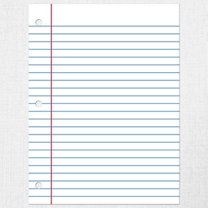 Lined Notebook Svg, Lined Paper Svg, School Paper Svg, Digital Download ...