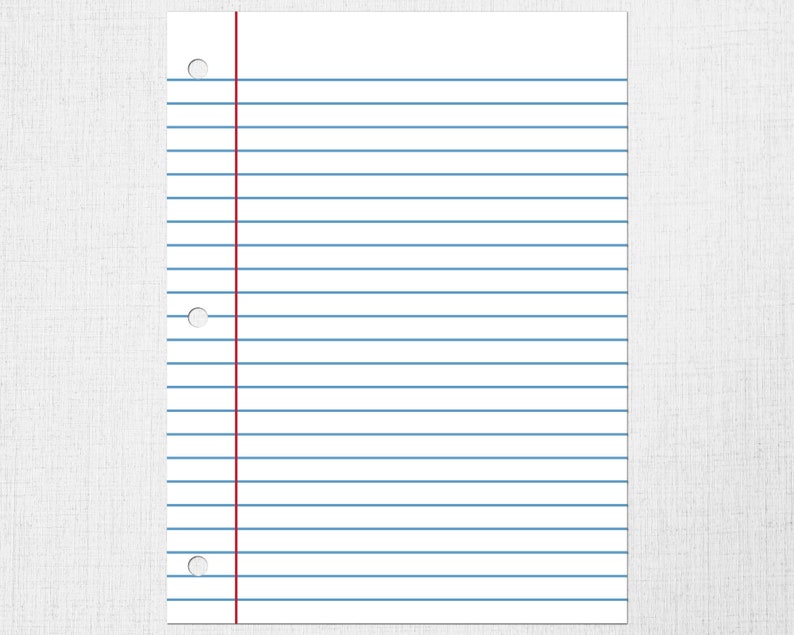 Lined Notebook Svg Lined Paper Svg School Paper Svg Digital - Etsy