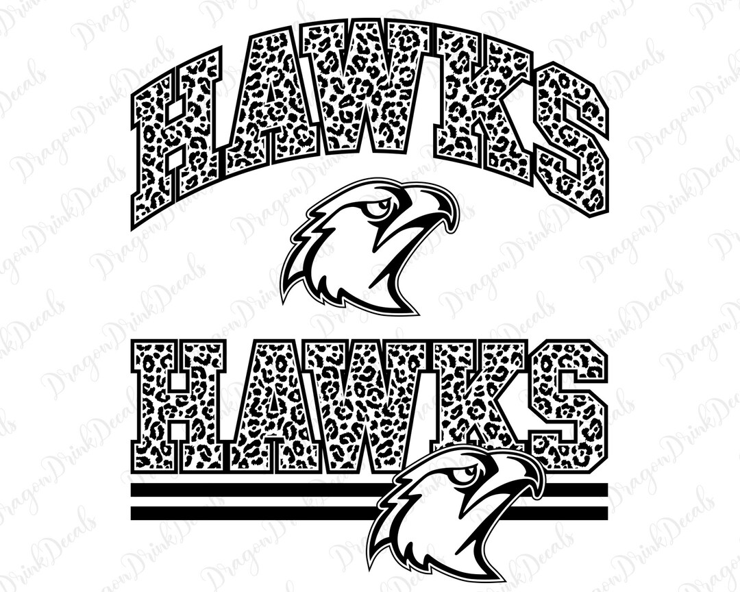 Hawks Svg, Hawks Leopard Mascot Svg, Mascot Sublimation, Digital Cut ...