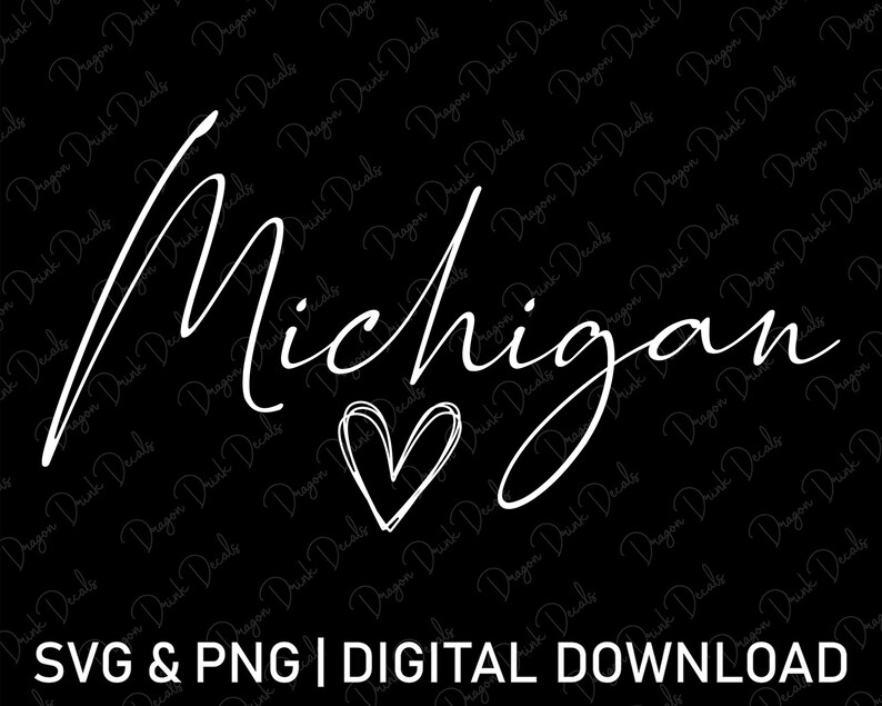 Michigan Svg Digital Download USA Svg Cursive Font Svg - Etsy