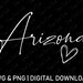 Arizona Svg, Digital Downloads, USA State Svg, Cursive Fonts Svg ...