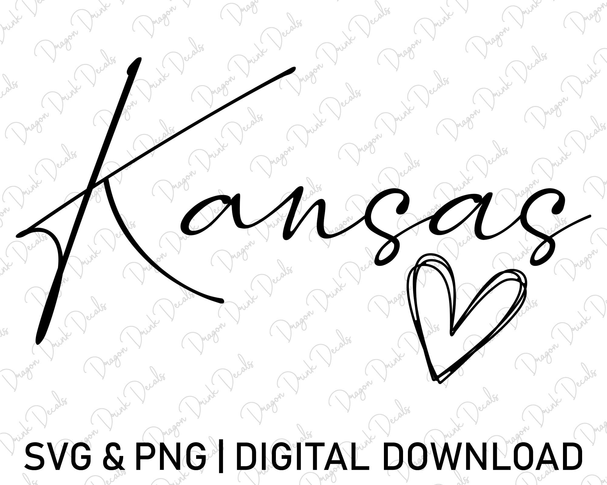 Kansas Svg Descarga digital USA Svg Cursive Fonts Svg - Etsy México