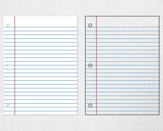 Lined Notebook Svg Lined Paper Svg School Paper Svg Digital - Etsy