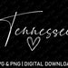 Tennessee Svg, Digital Downloads, USA State Svg, Cursive Font Svg ...