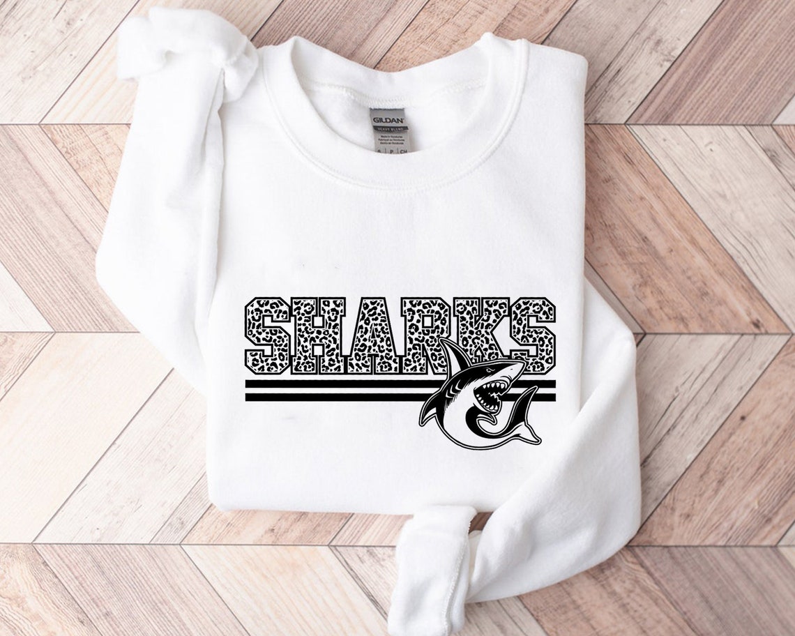 Sharks Svg Sharks Leopard Mascot Svg Mascot Sublimation - Etsy