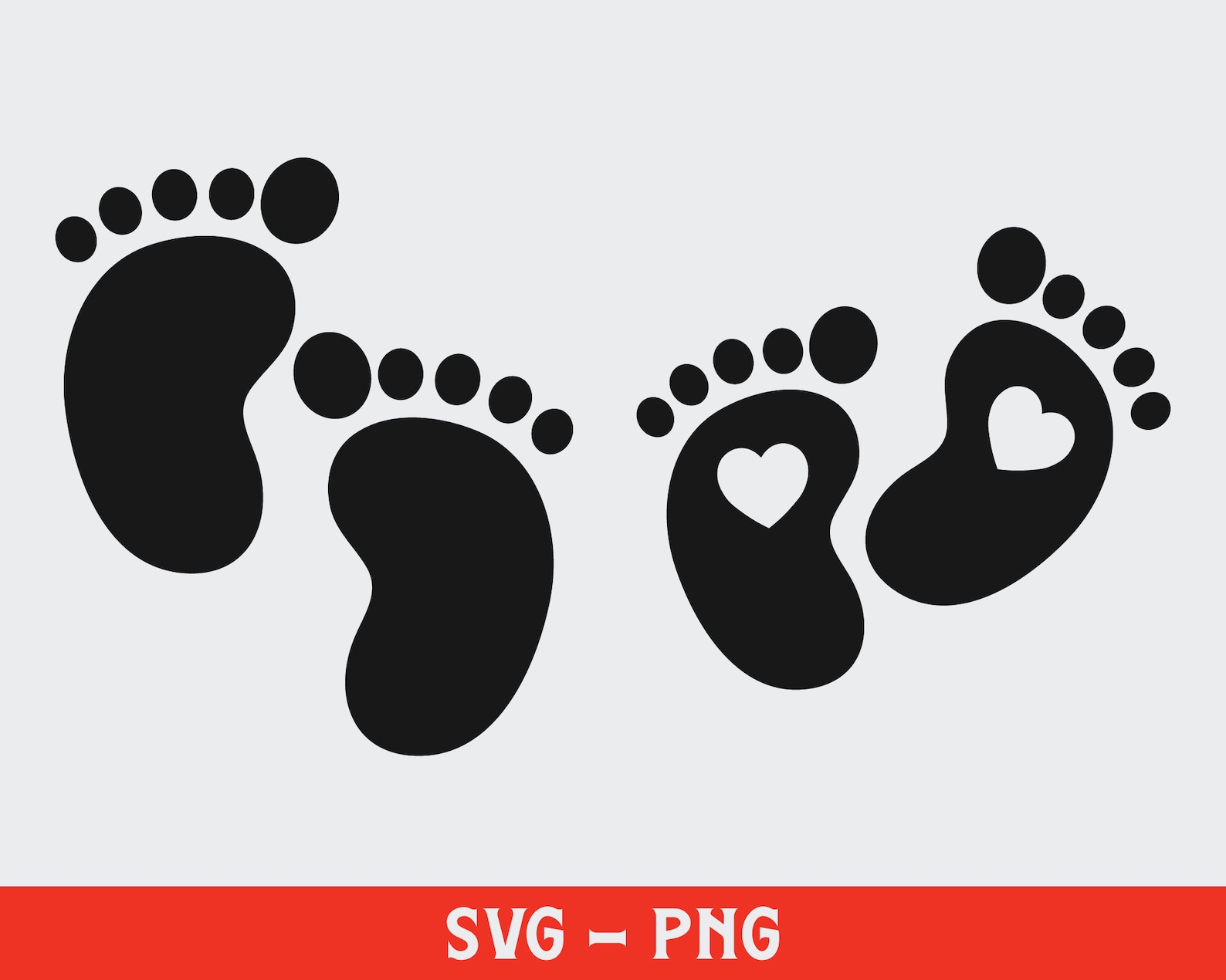 Baby Footprint Bundle Svg, Baby Feet Monogram Name Frame Svg, Digital ...