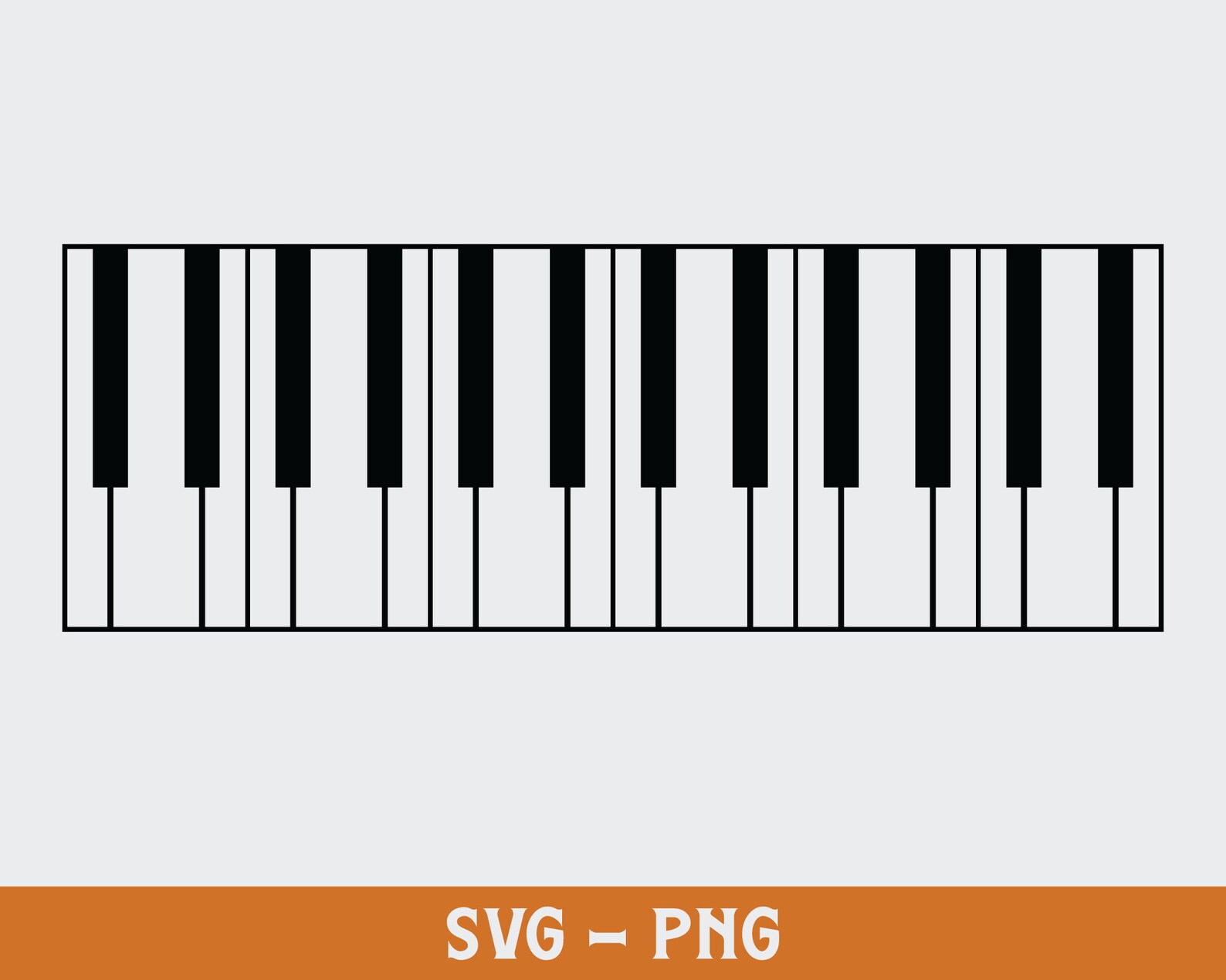 Piano Keyboard Keys Svg, Digital Download, Piano Keyboard Svg, Music ...
