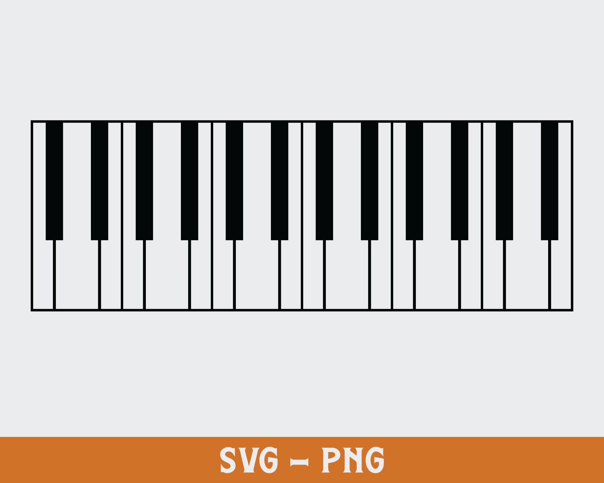 Piano Keyboard Keys Svg, Digital Download, Piano Keyboard Svg, Music ...