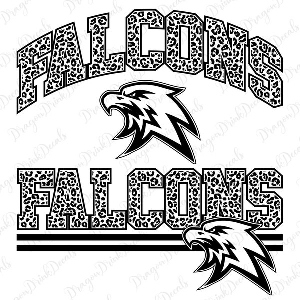 School Spirit Svg Falcons - Etsy