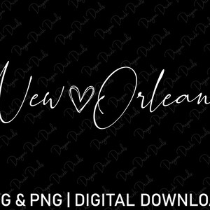 New Orleans Svg, Digital Download, America Svg, Cursive Fonts Svg, New ...