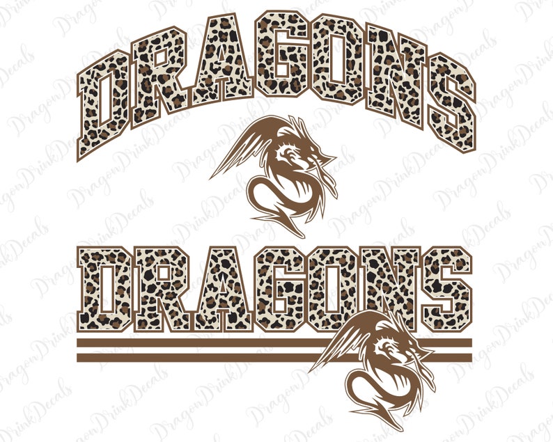 Dragons Leopard Mascot Svg, Mascot Sublimation, Dragons Svg, Pride ...