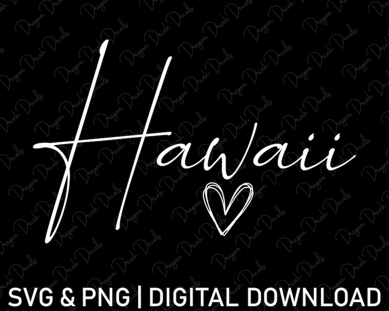 Hawaii Svg Digital Download America Svg Cursive Fonts Svg - Etsy