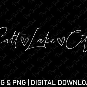 Salt Lake City Svg, Digital Downloads, United States Svg, Cursive Fonts ...