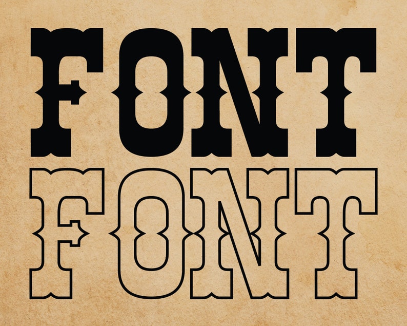Western Monogram Font Svg, Wild West Font Svg, Digital Download, Cowboy ...