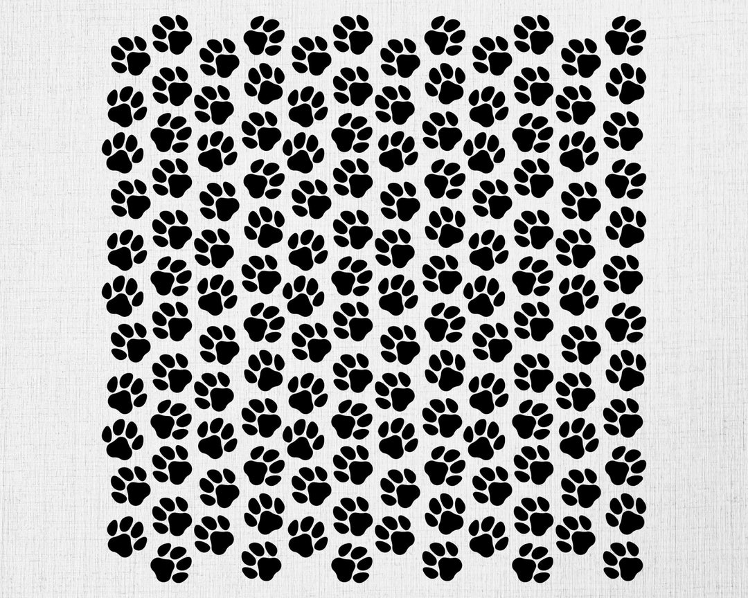 Paw Pattern Svg, Digital Download, Pet Paw Svg, Dog Svg, Silhouette ...