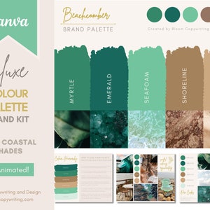 Deluxe Brand Palette Editable Canva Colour Palette With Hex - Etsy