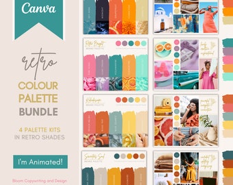 Hex Color Palette Retro Branding - Etsy UK