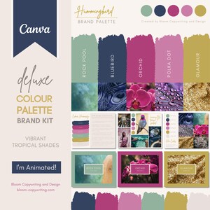 Deluxe Brand Palette Editable Canva Colour Palette With Hex Codes Small ...