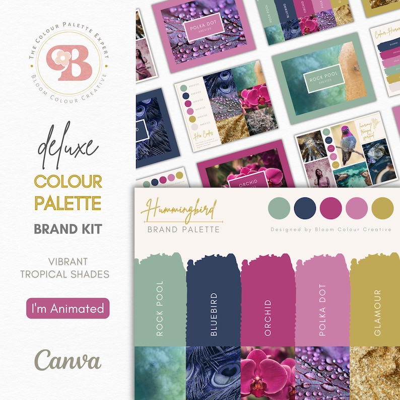 Tropical Brand Colour Palette Canva Templates With Hex Codes – Vibrant ...