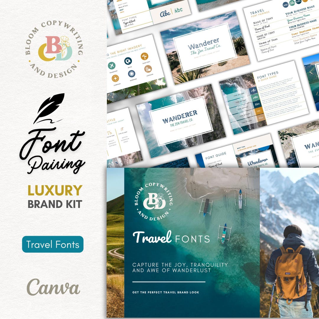 Travel Canva Font Pairing Guide Luxury Canva Font Guide Canva Font ...