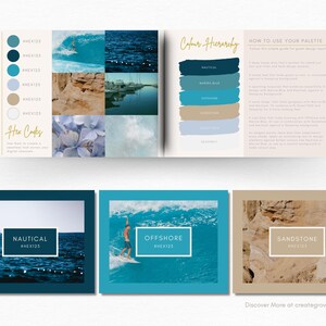 Nautical Color Palette With Fonts | Canva Brand Palette + CMYK, RGB ...