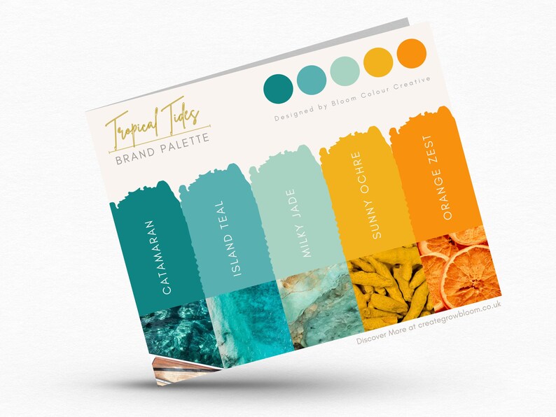 Luxury Brand Color Palette | Tropical Brand Color Palette With Hex ...