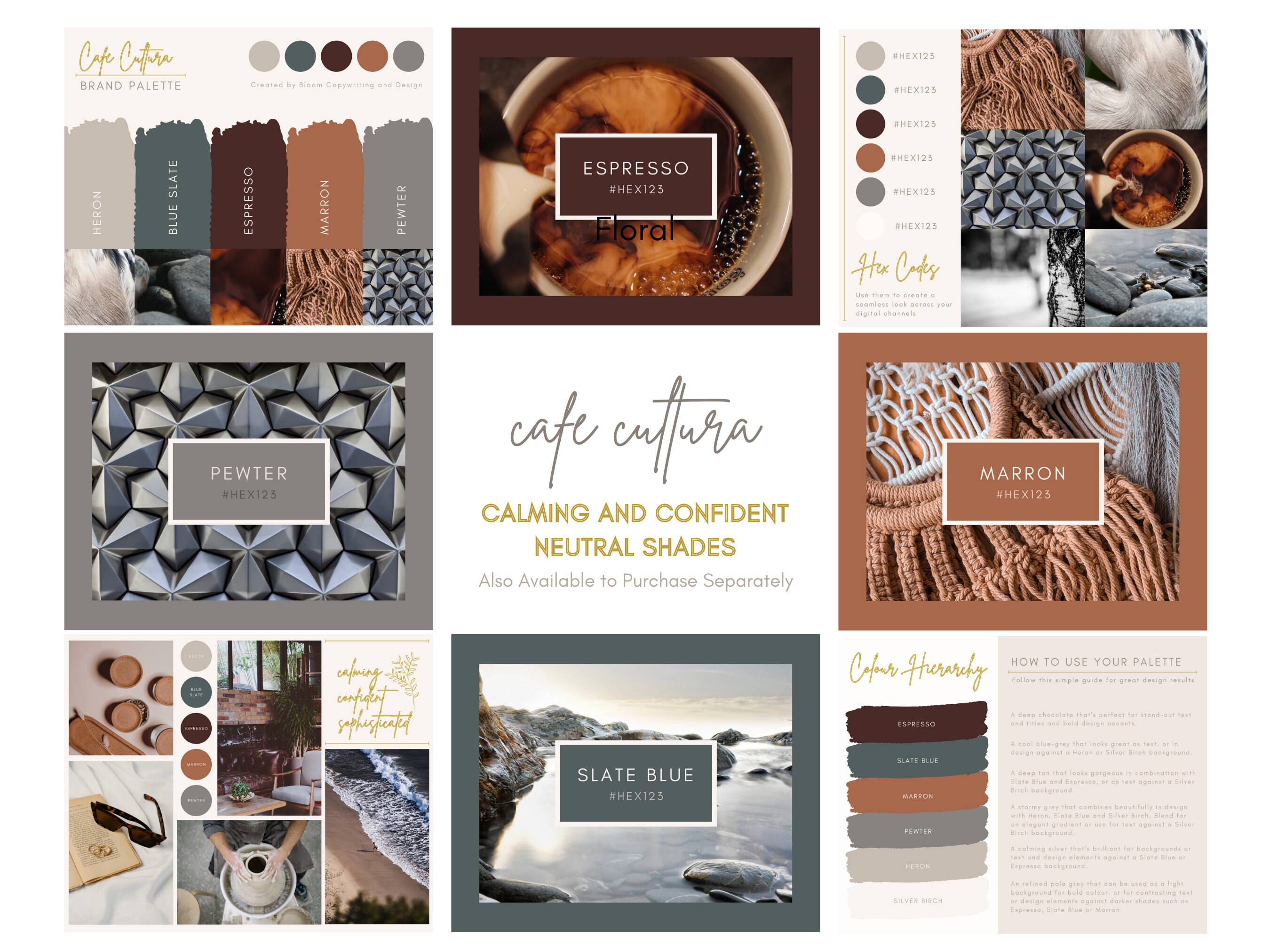 SAVE 10% Neutral Brand Palette Bundle Editable Canva - Etsy