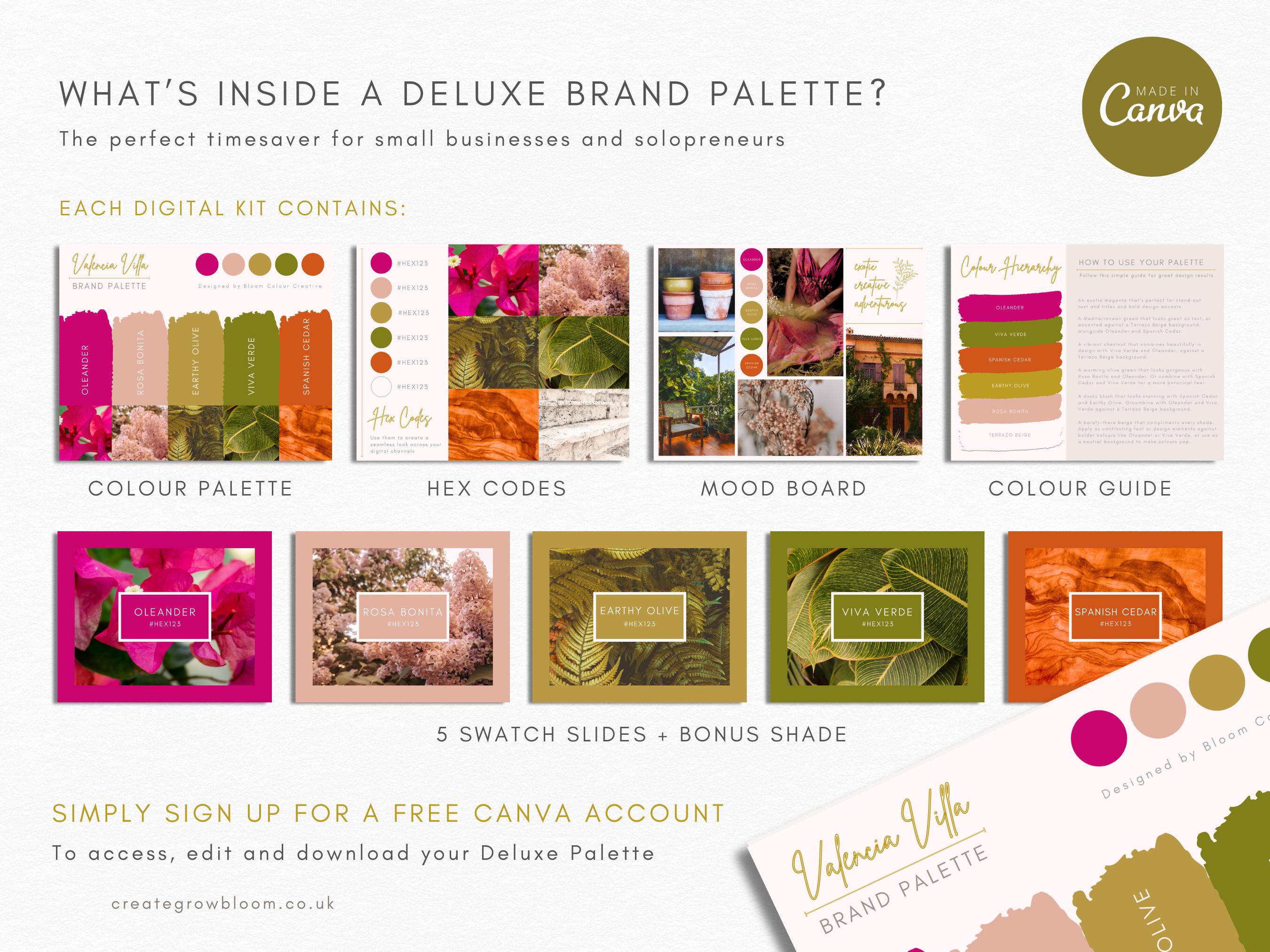 Luxury Color Palette | Brand Color Palette With Hex Codes | Premium ...