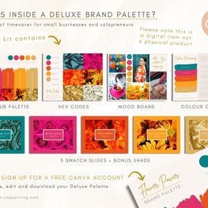 70s Retro Color Palette With Fonts | Canva Brand Palette + CMYK, RGB ...
