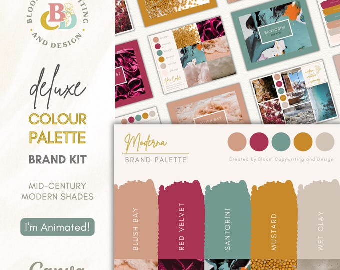 Luxury Color Palette Canva Color Palette with Hex Codes Premium ...