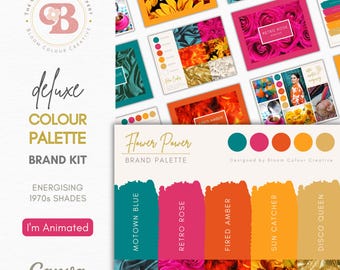 Hex Color Palette Retro Branding - Etsy UK