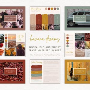 SAVE 25% Travel Brand Color Palette Bundle Canva Color Palettes With ...