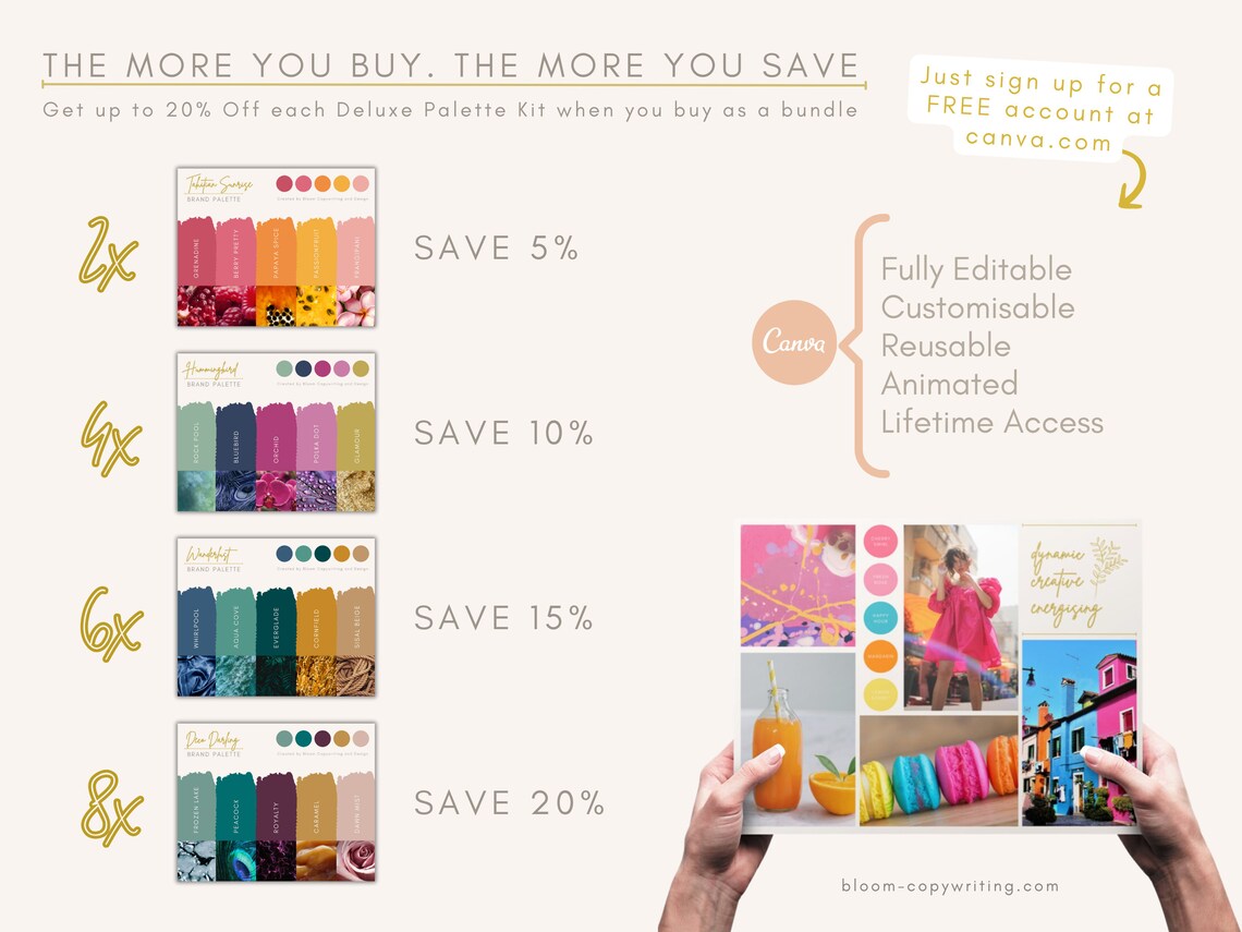 10% OFF 4 PALETTES Build Your Own Brand Palette Bundle - Etsy UK