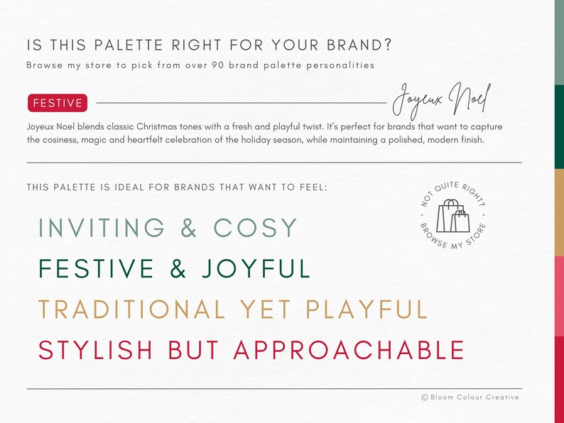 Christmas Brand Colour Palette for Canva – Joyeux Noel Holiday Branding ...