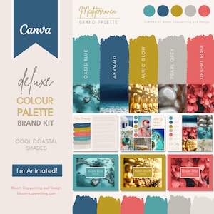 Deluxe Brand Palette Editable Canva Colour Palette With Hex Codes Small ...