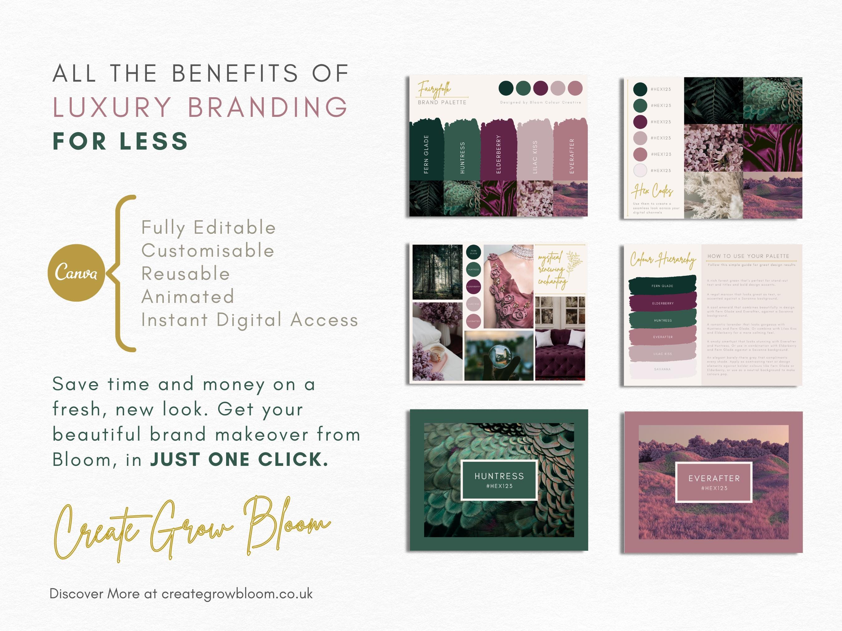 Luxury Color Palette | Brand Color Palette With Hex Codes | Premium ...