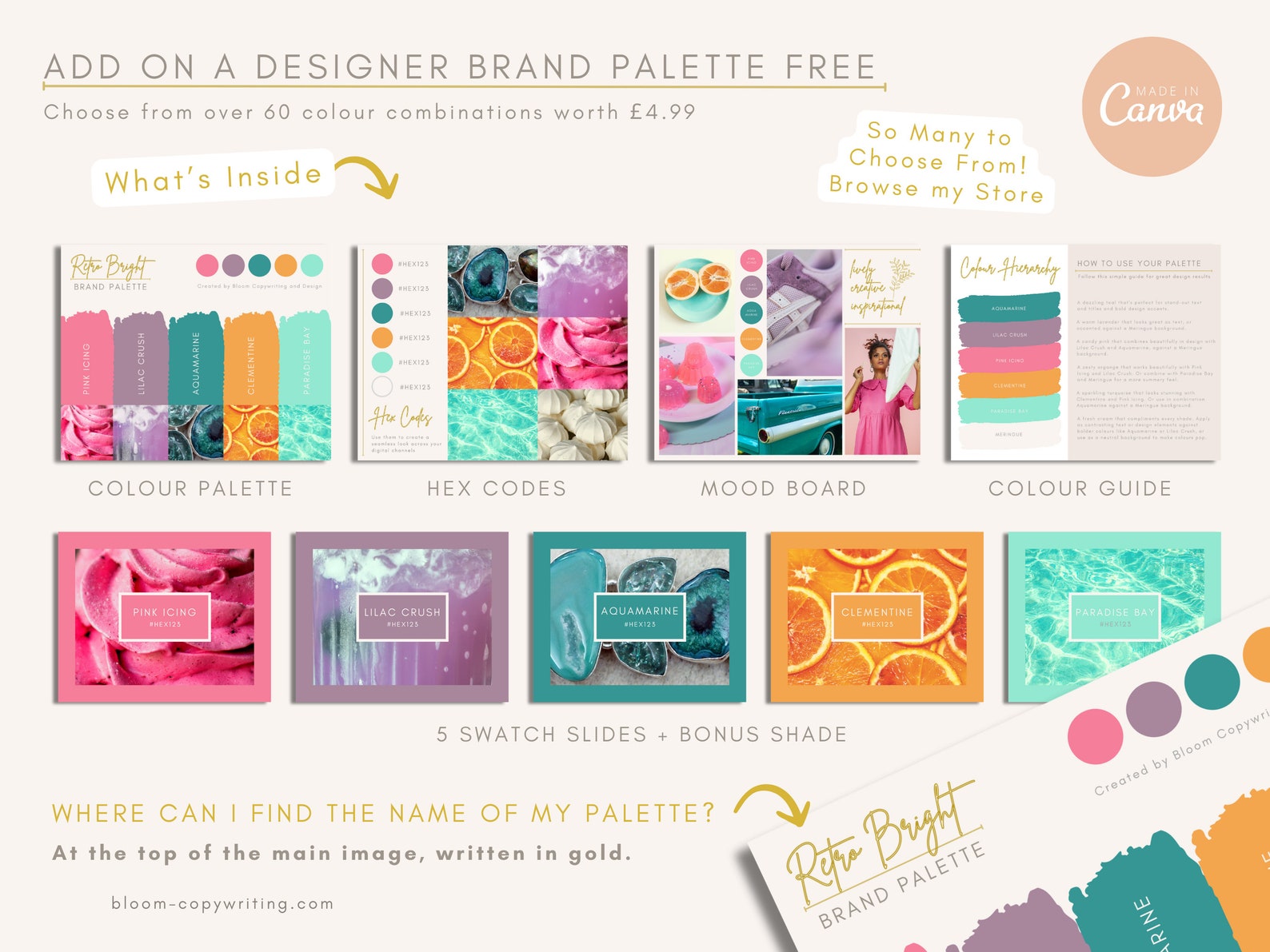 Instant Brand Kit Logo Design Personalised Logo Instant Branding Retro ...