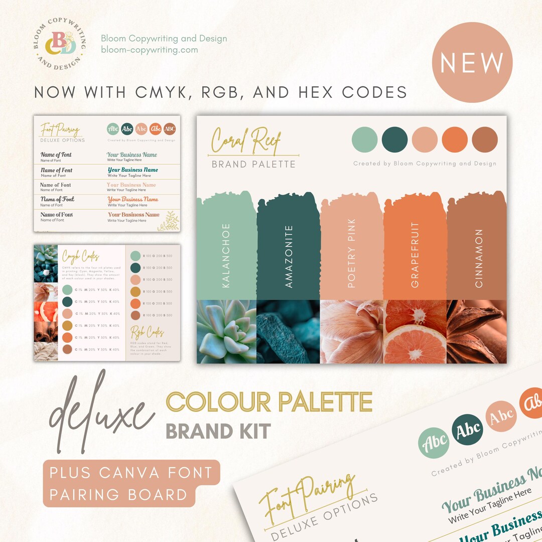 Luxury Color Palette Canva Color Palette With RGB, CMYK & Hex Codes ...