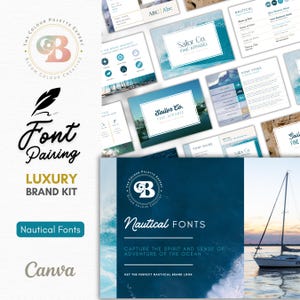 Nautical Canva Font Pairing Guide | Luxury Canva Font Guide | Canva ...