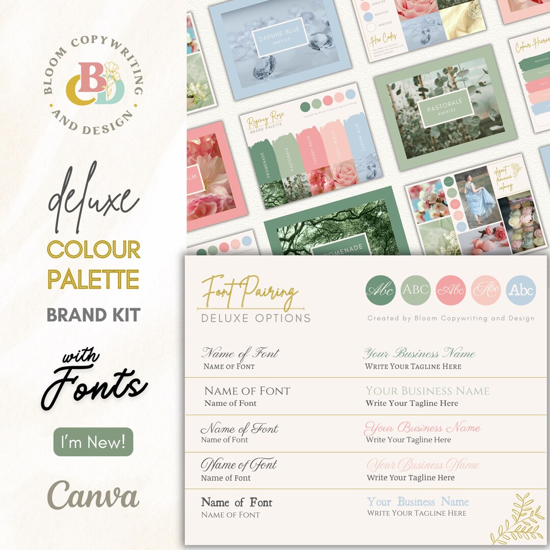 Regency Color Palette With Fonts | Canva Brand Palette + CMYK, RGB ...