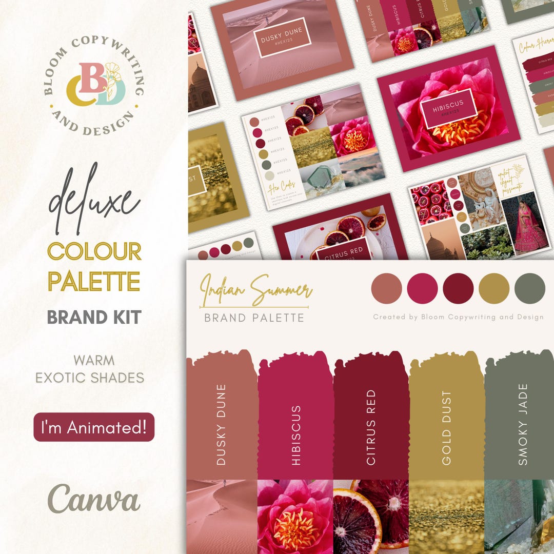 Luxury Color Palette Canva Color Palette with Hex Codes Premium ...