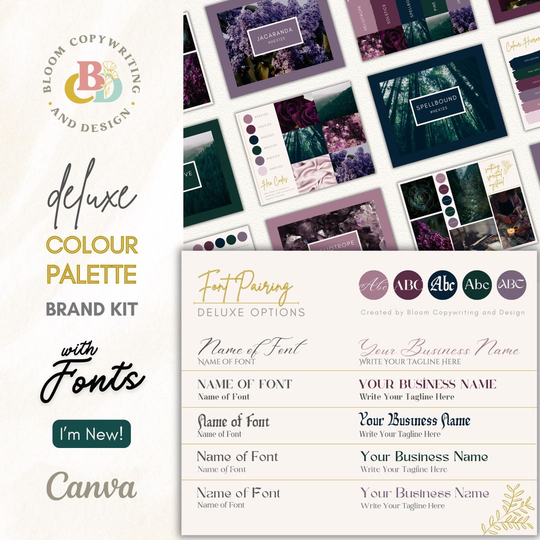 Fairy Tale Color Palette With Fonts | Canva Brand Palette + CMYK, RGB ...