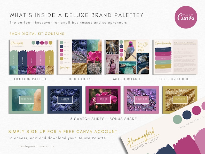 Tropical Brand Colour Palette Canva Templates With Hex Codes – Vibrant ...