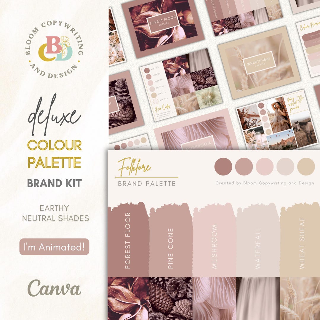 Luxury Color Palette Canva Color Palette with Hex Codes Premium ...