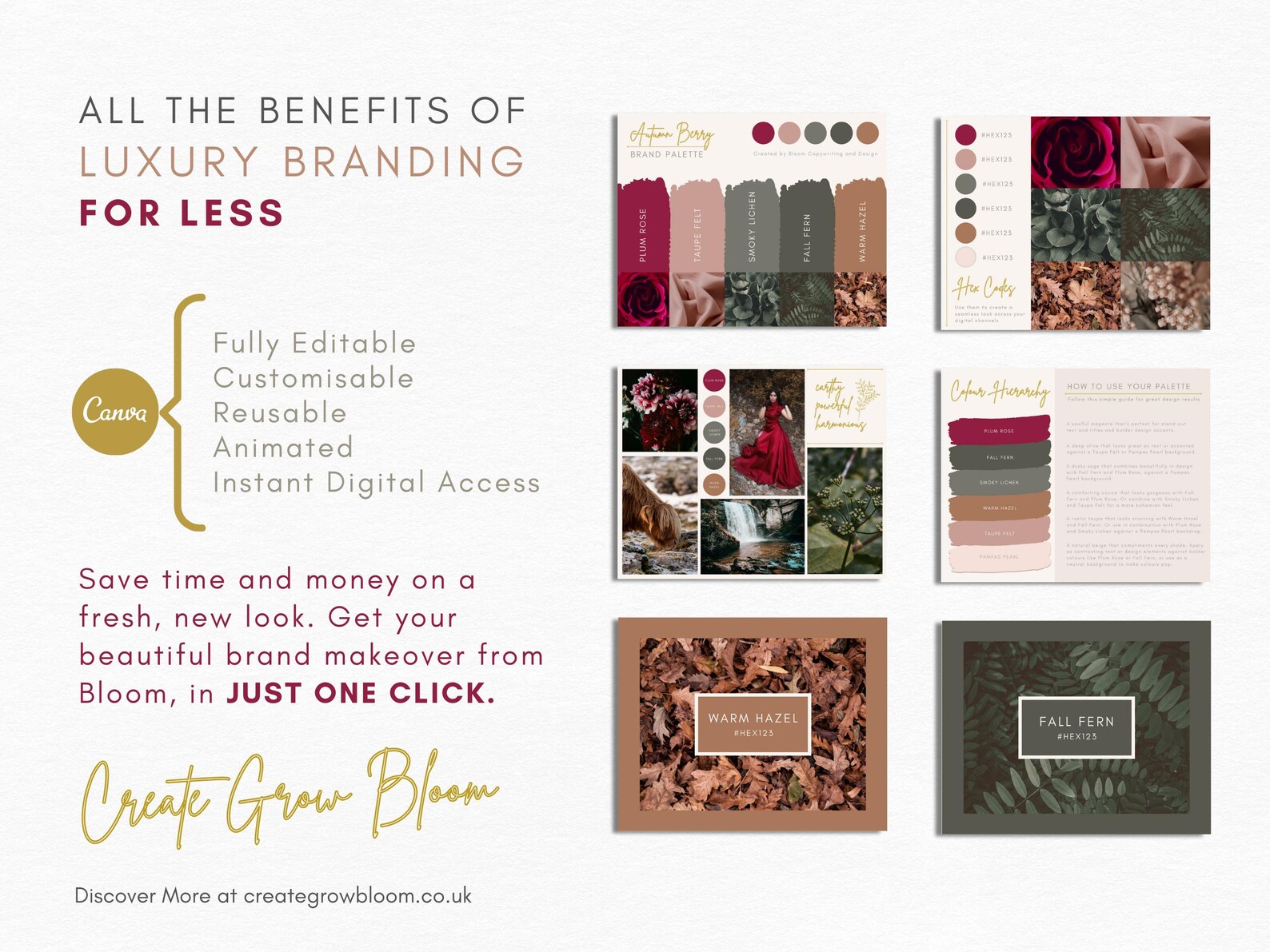 Luxury Color Palette | Brand Color Palette With Hex Codes | Premium ...