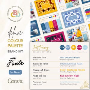 Summer Color Palette With Fonts | Canva Brand Palette With CMYK, RGB ...